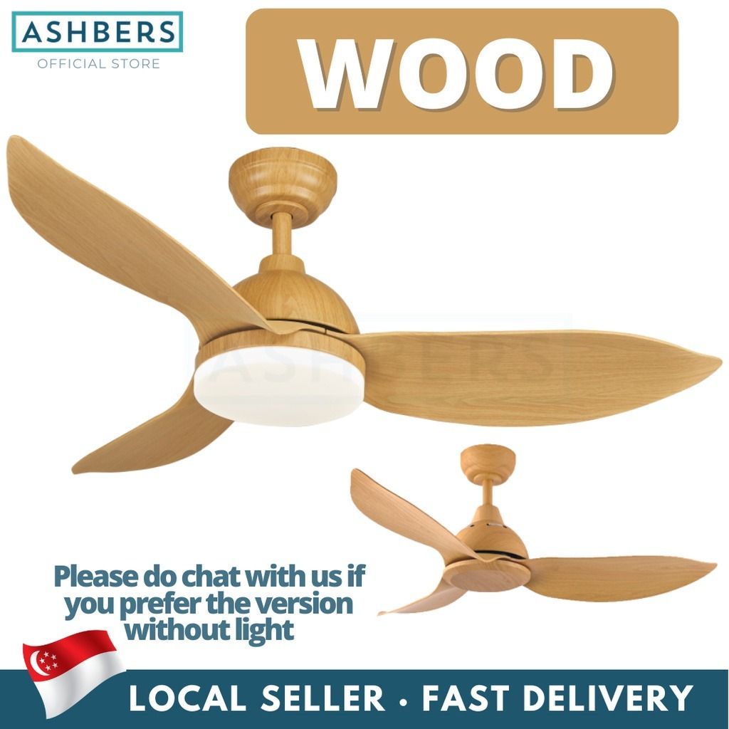 Wood 3 Blade Ceiling Fan | Shelly Lighting