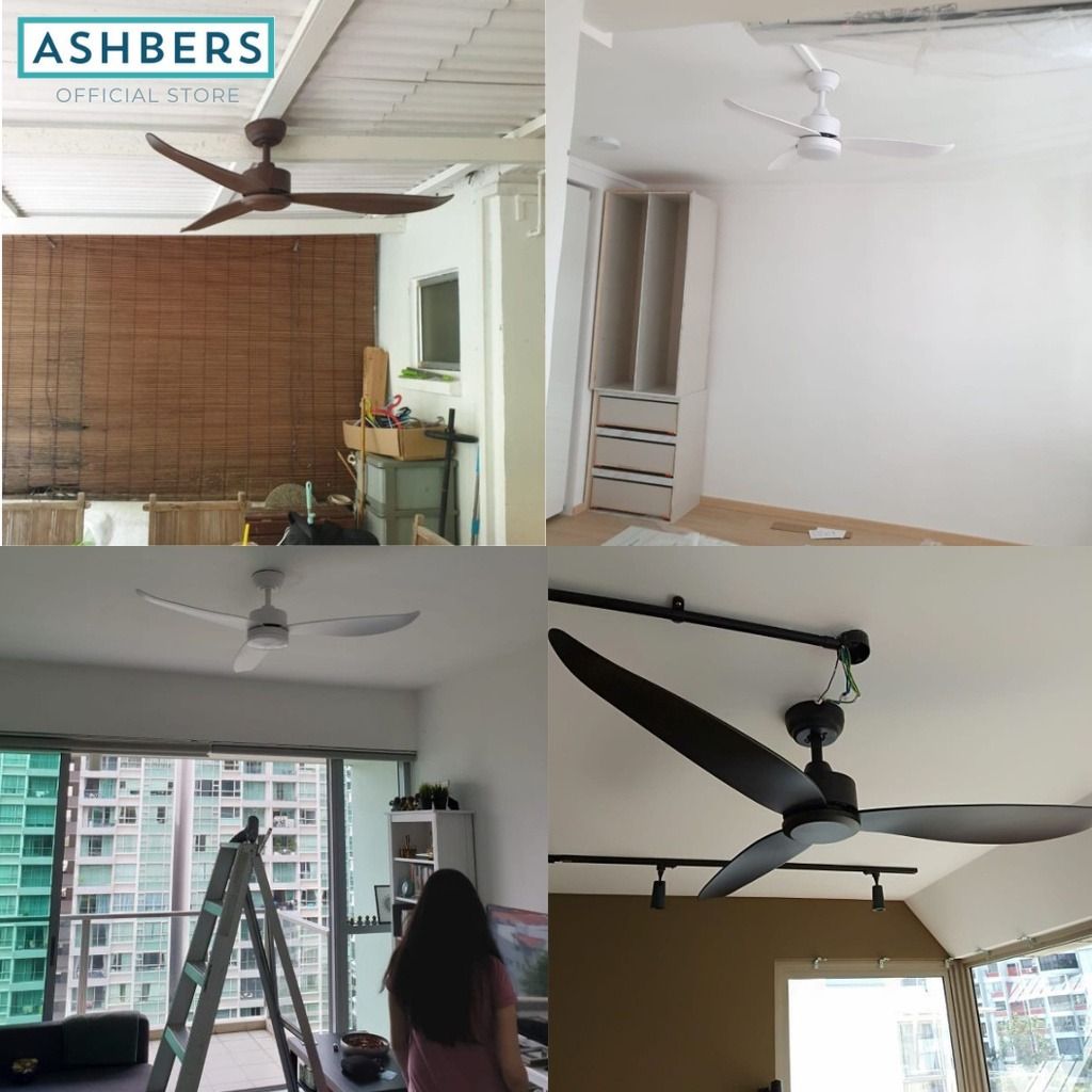 RAZOR 3 Blade Ceiling Fan with optional 24W Tricolour, Furniture & Home ...