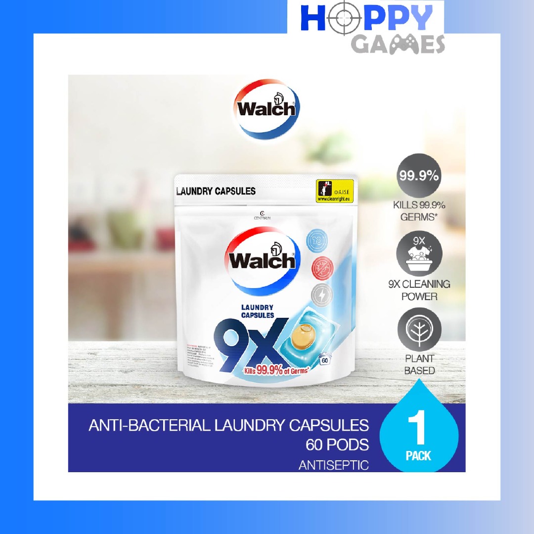 READY STOCK! *60 CAPSULE PER PACK* Walch 9x Antiseptic Laundry Capsules ...