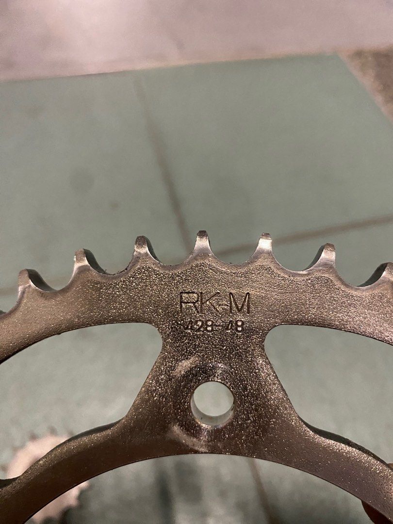 Rk sprocket set 14t - 48t xsr 155 r15 mt15, Motorcycles, Motorcycle ...
