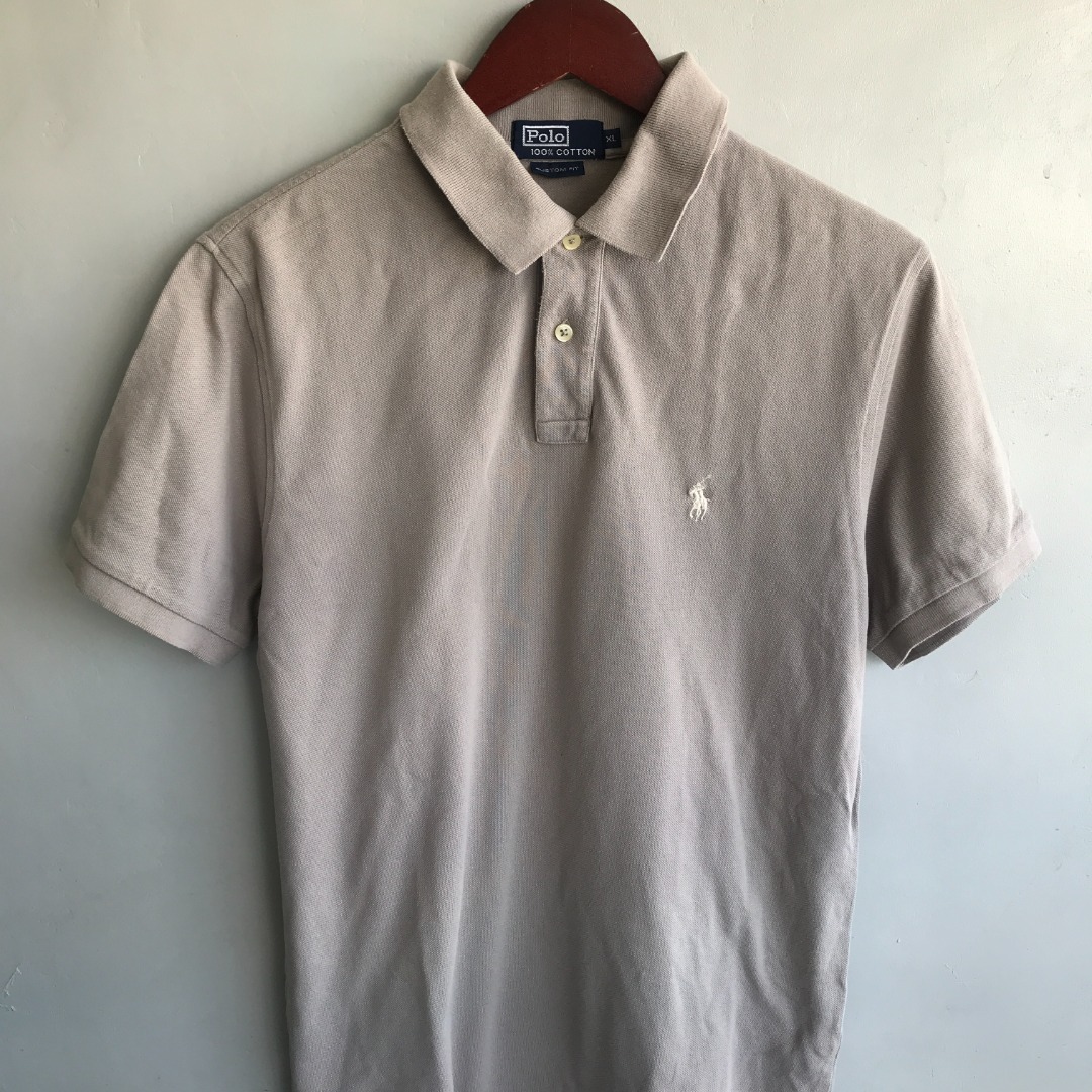 RL LIGHT GRAY POLO SHIRT on Carousell