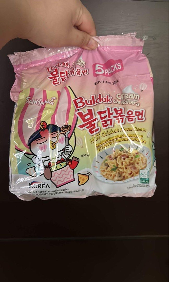 Samyang cream carbonara, Food & Drinks, Rice & Noodles on Carousell