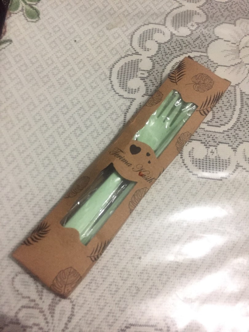 Satu set Sendok Garpu Sumpit Anyam Rami Plastik on Carousell