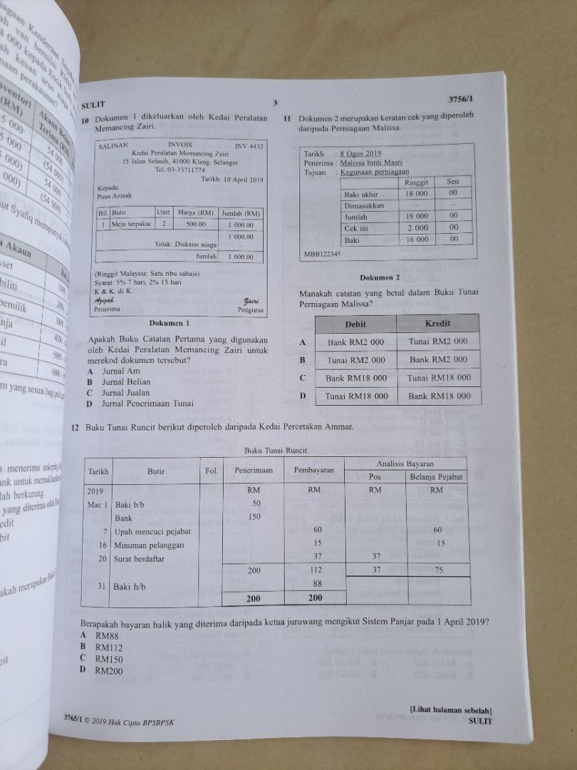 SBP SPM AKAUN KSSM LATIHAN | FORM 4 & 5, Hobbies & Toys, Books ...