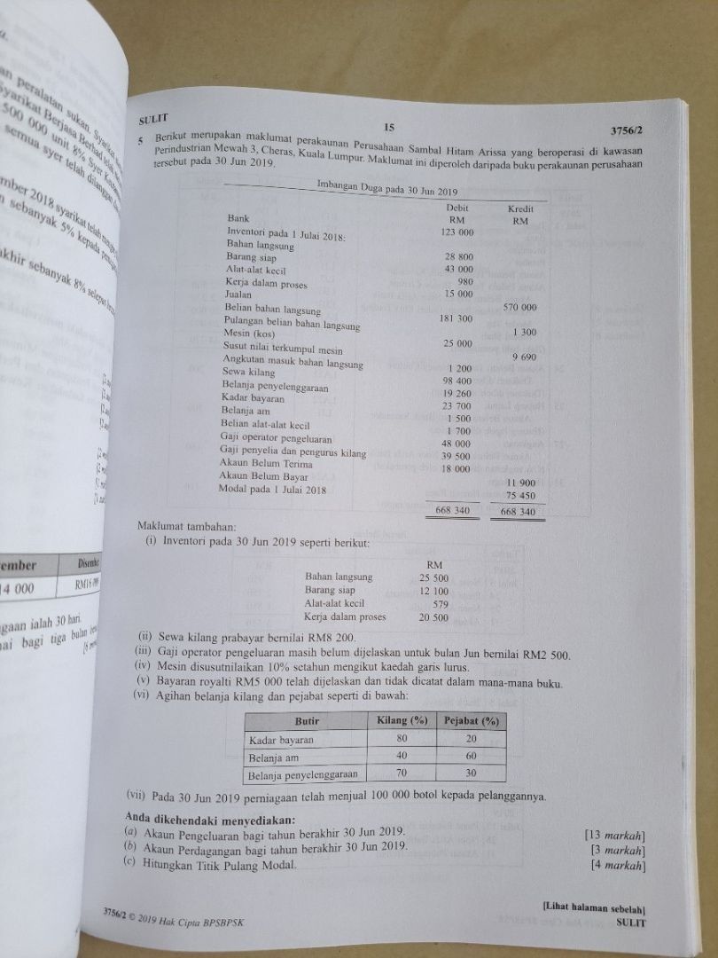 SBP SPM AKAUN KSSM LATIHAN | FORM 4 & 5, Hobbies & Toys, Books ...