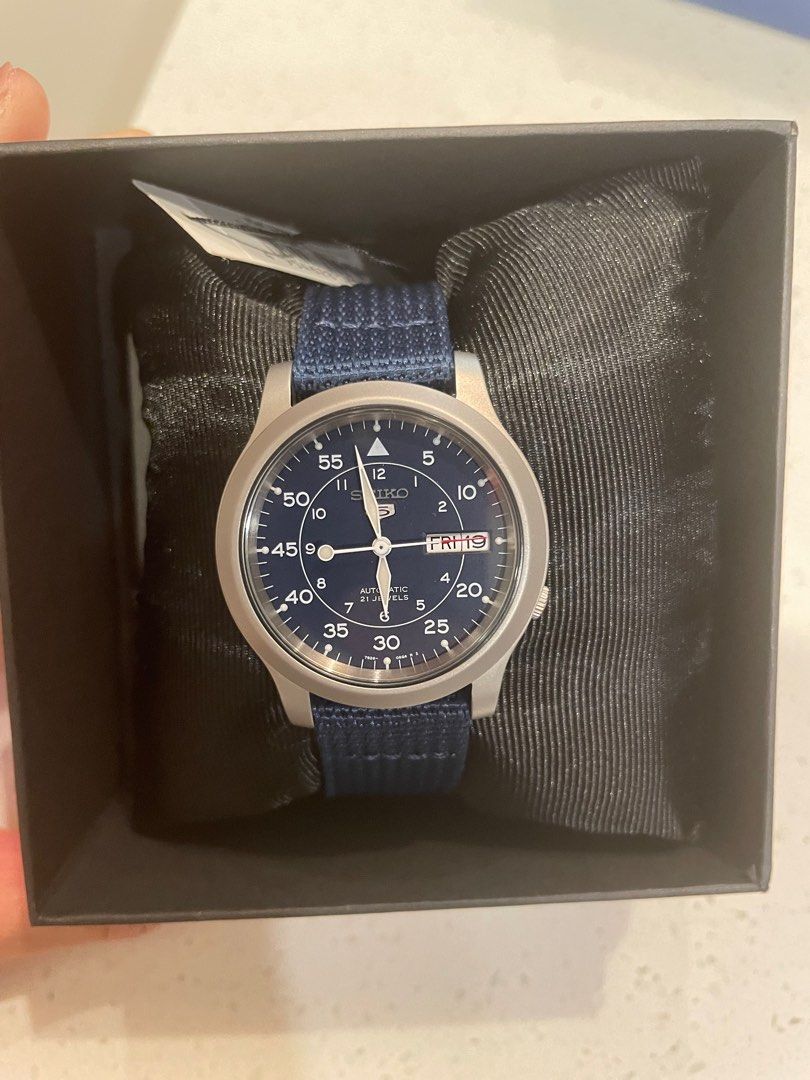 Seiko 5 Military Automatic Nylon Men Watch SNK807K2 SNK807, Luxury ...