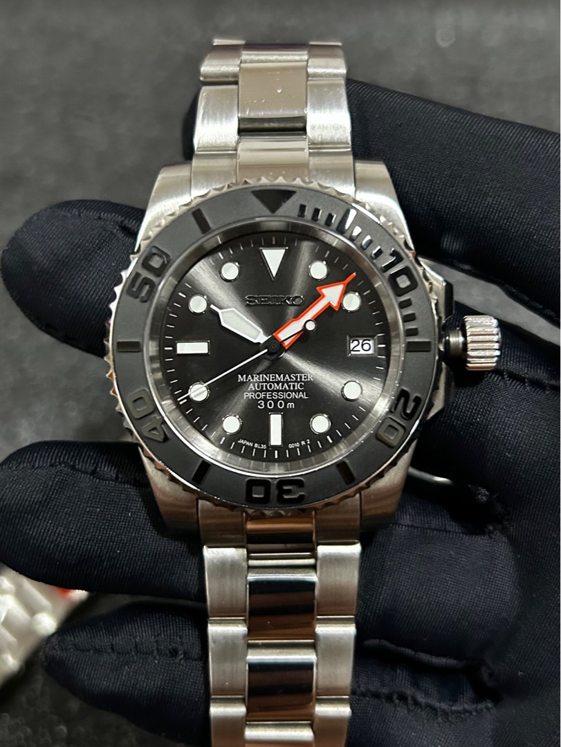 Seiko mod yachtmaster gunmetal, Men's Fashion, Watches & Accessories ...