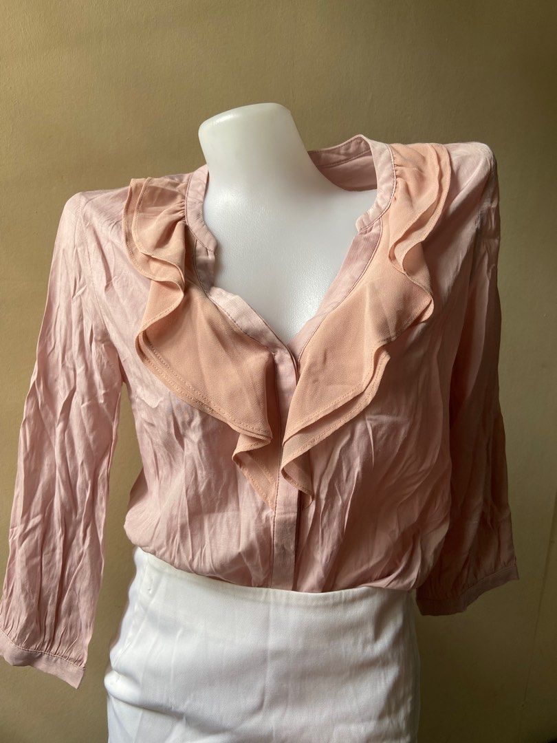 Semi formal top, Women's Fashion, Tops, Blouses on Carousell