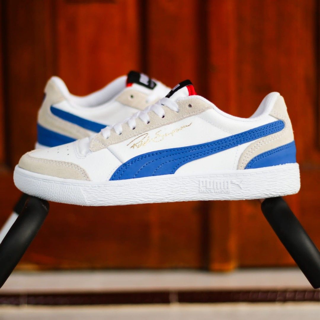 Sepatu Puma Ralph Simpsons White Blue Original, Fesyen Pria, Sepatu ...