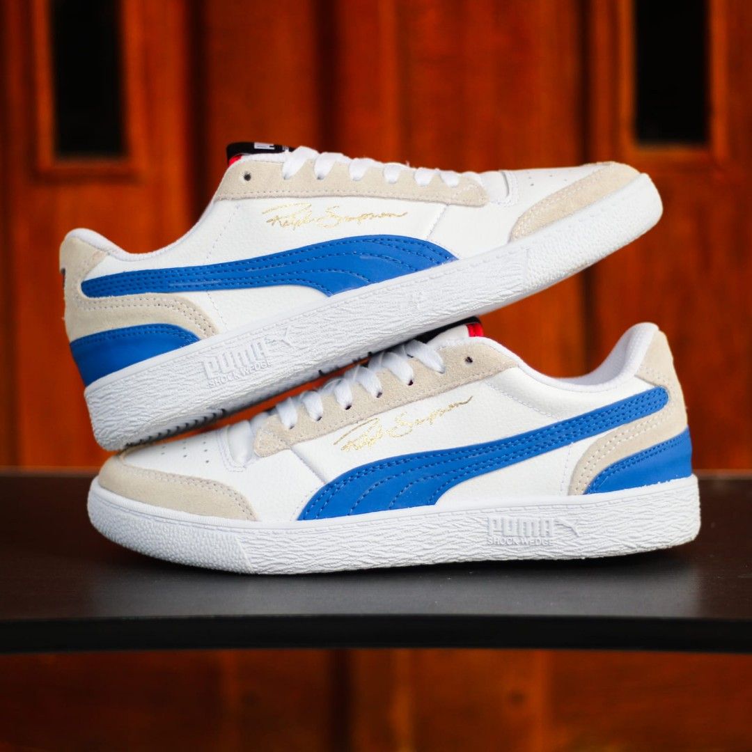 Sepatu Puma Ralph Simpsons White Blue Original, Fesyen Pria, Sepatu ...