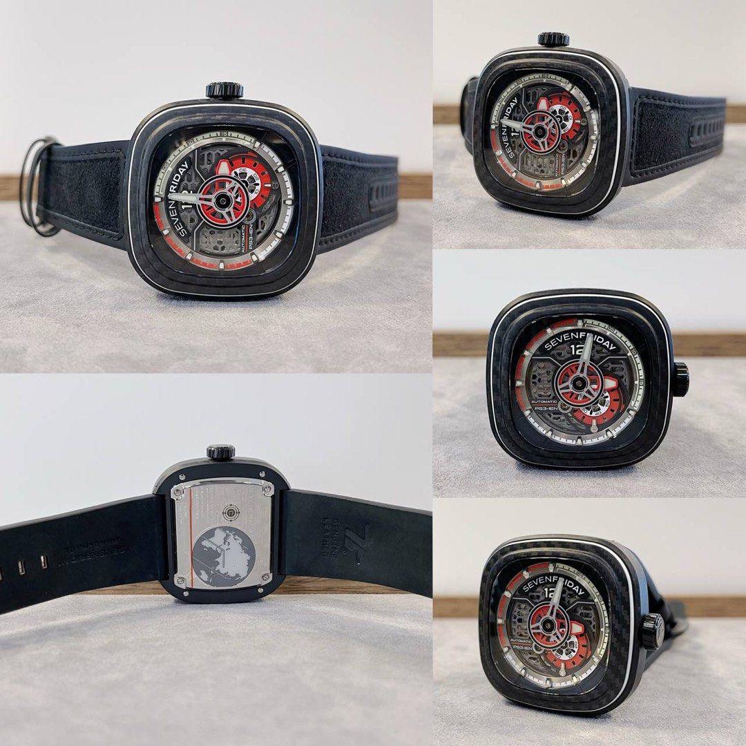 SevenFriday Ruby Carbon Automatic WATCH, Men's Fashion, Watches ...