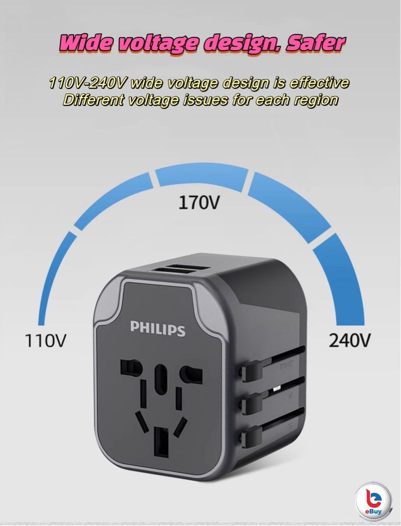 [SG Seller] Philips Universal Adapter, conversion plug, global ...