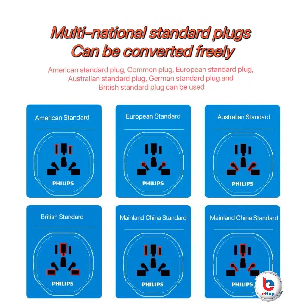 [SG Seller] Philips Universal Adapter, conversion plug, global ...