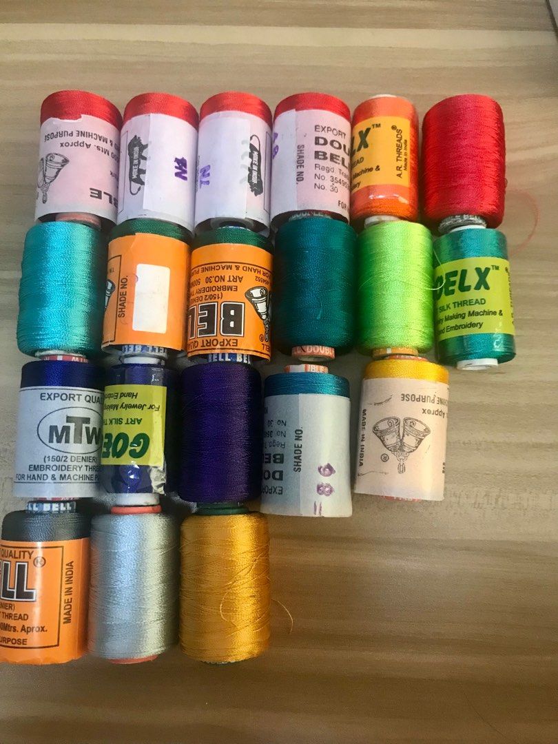 Silk thread / art silk thread for jewellery making , hand and machine ...