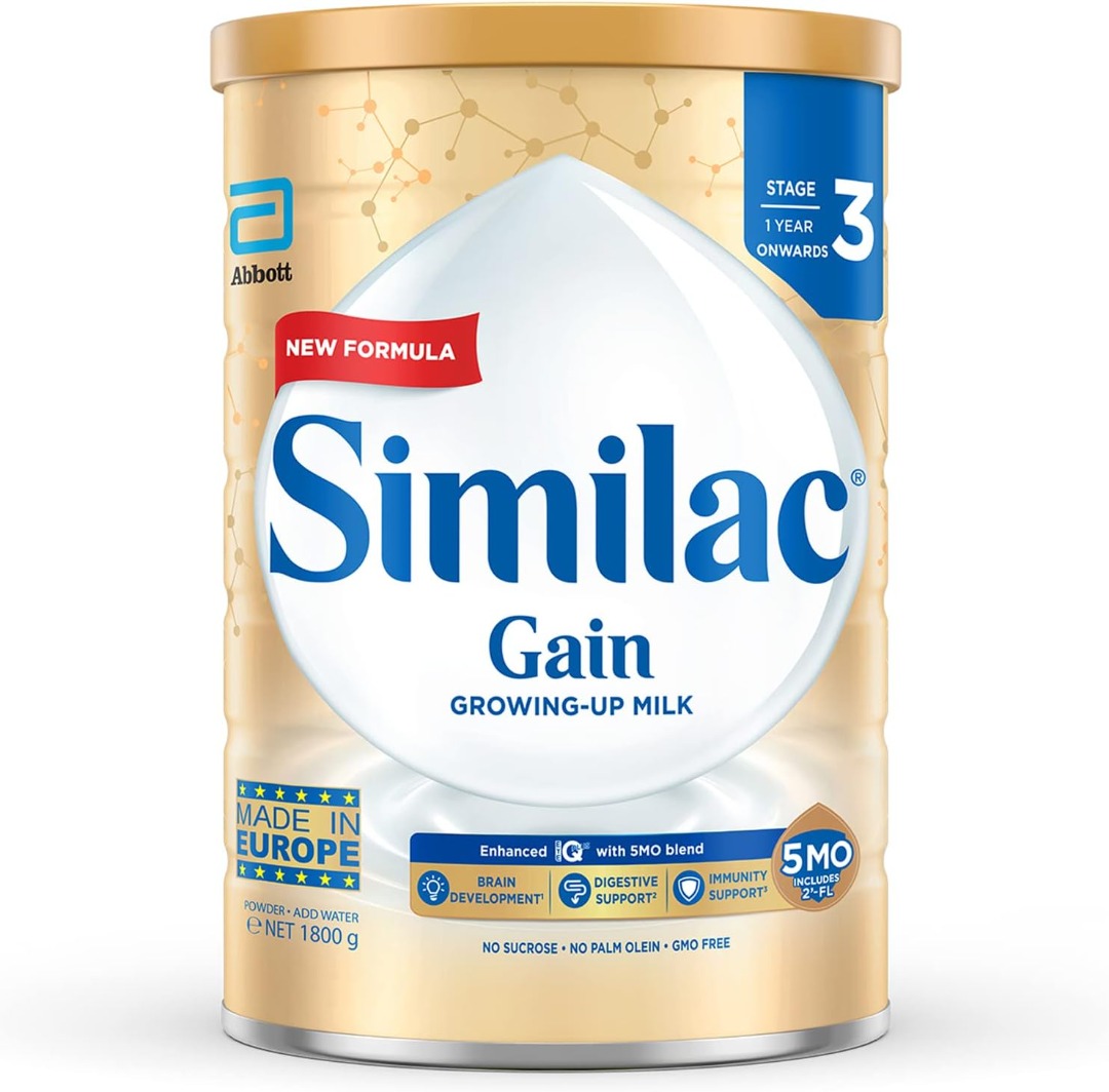 Abbott Similac Gain 5MO Stage 3 Growing-Up Baby Milk Powder Formula 1 ...