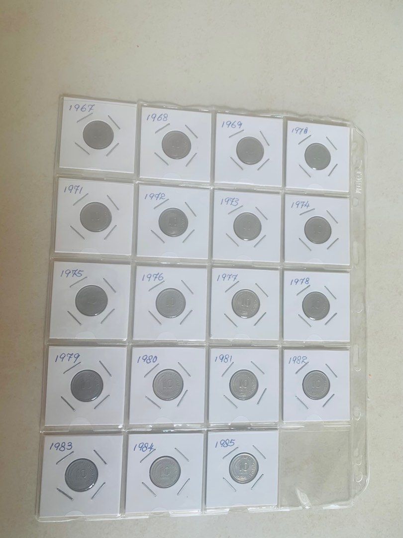 Singapore 1967-1985 10 Ten Cent Coin Set, Hobbies & Toys, Memorabilia ...