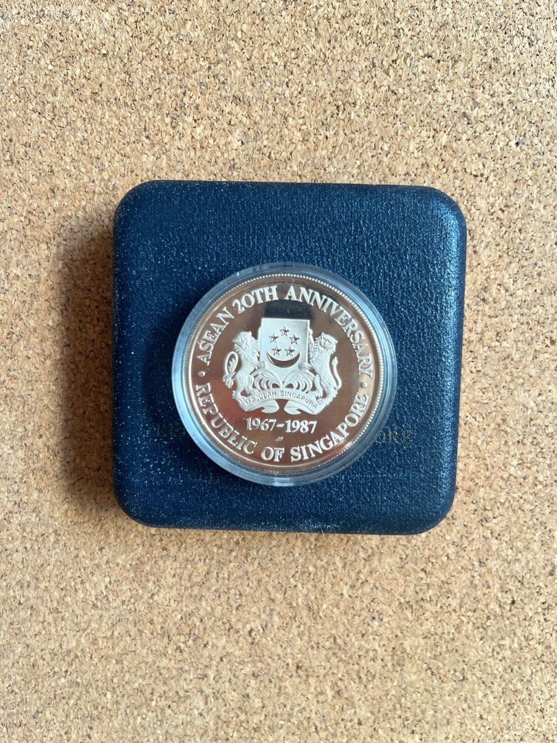 Singapore 1987 $10 Silver Proof Uncirculated ASEAN 20th Anniversary ...