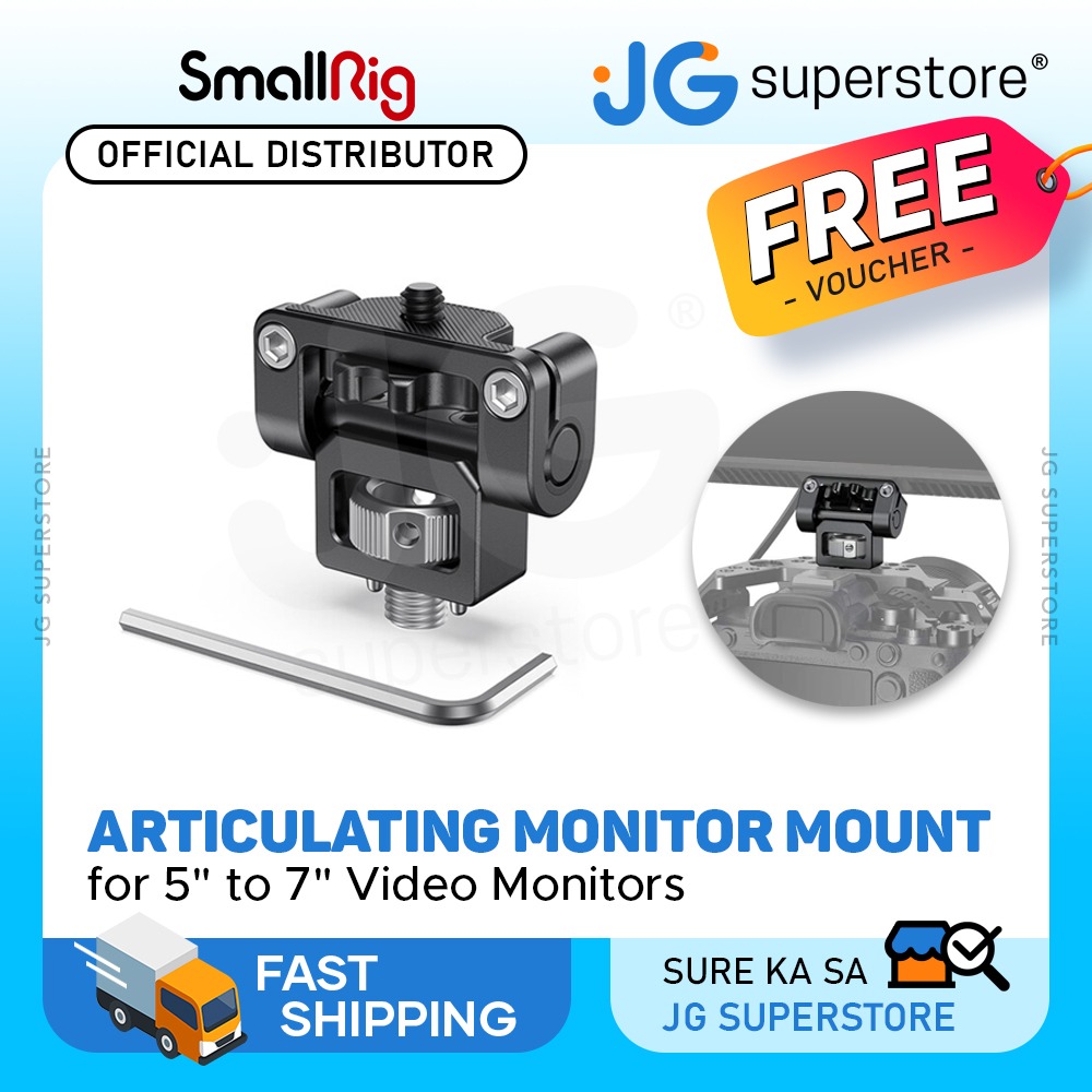 SmallRig Articulating Monitor Mount with 3/8"-16 ARRI Anti-Twist Pins ...
