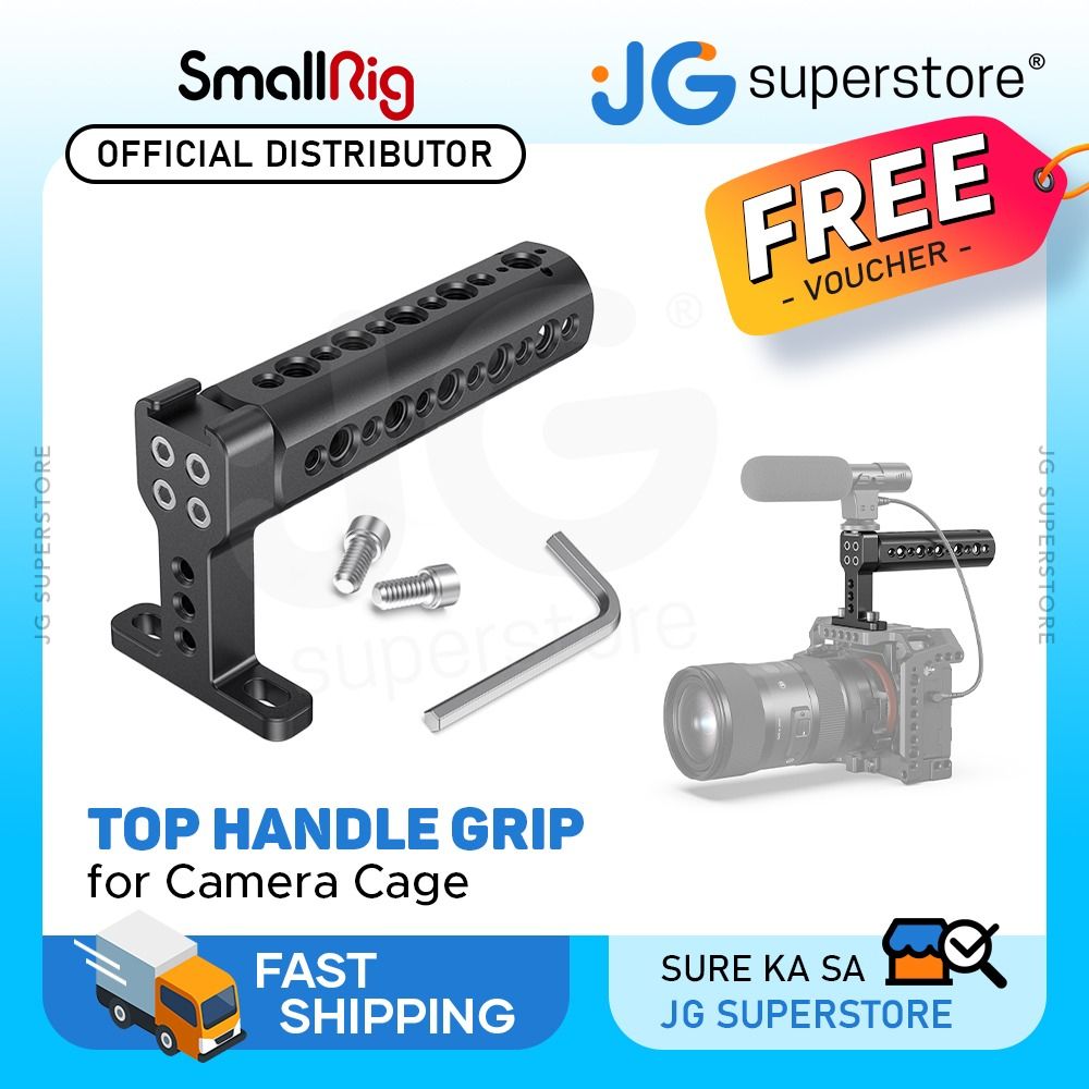 SmallRig Camera Top Handle Grip with Cold Shoe, ARRI 3/8"-16 Locating ...