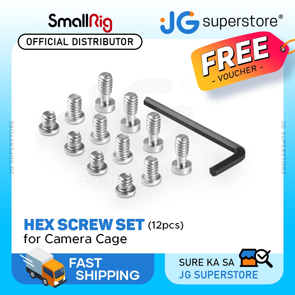 SmallRig Hex Screw Pack Set 12pcs with 1/4"-20 and 3/8" Screws with Hex ...