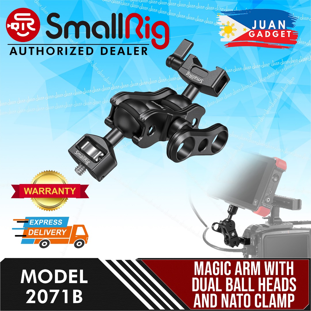 SmallRig Magic Arm with Dual Ball Heads with 1/4"-20 Screw and NATO ...