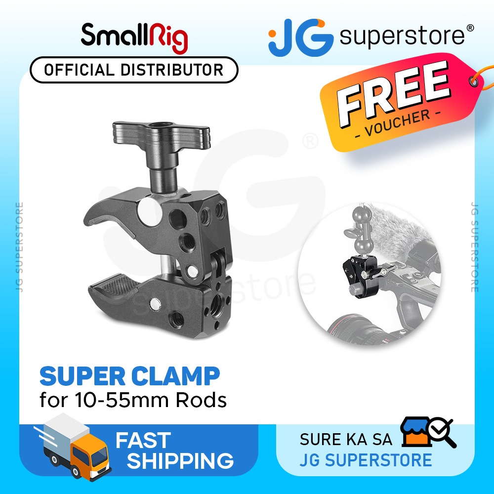 SmallRig Super Clamp with ARRI-Style Accessory Thread for 10-55mm Rods ...