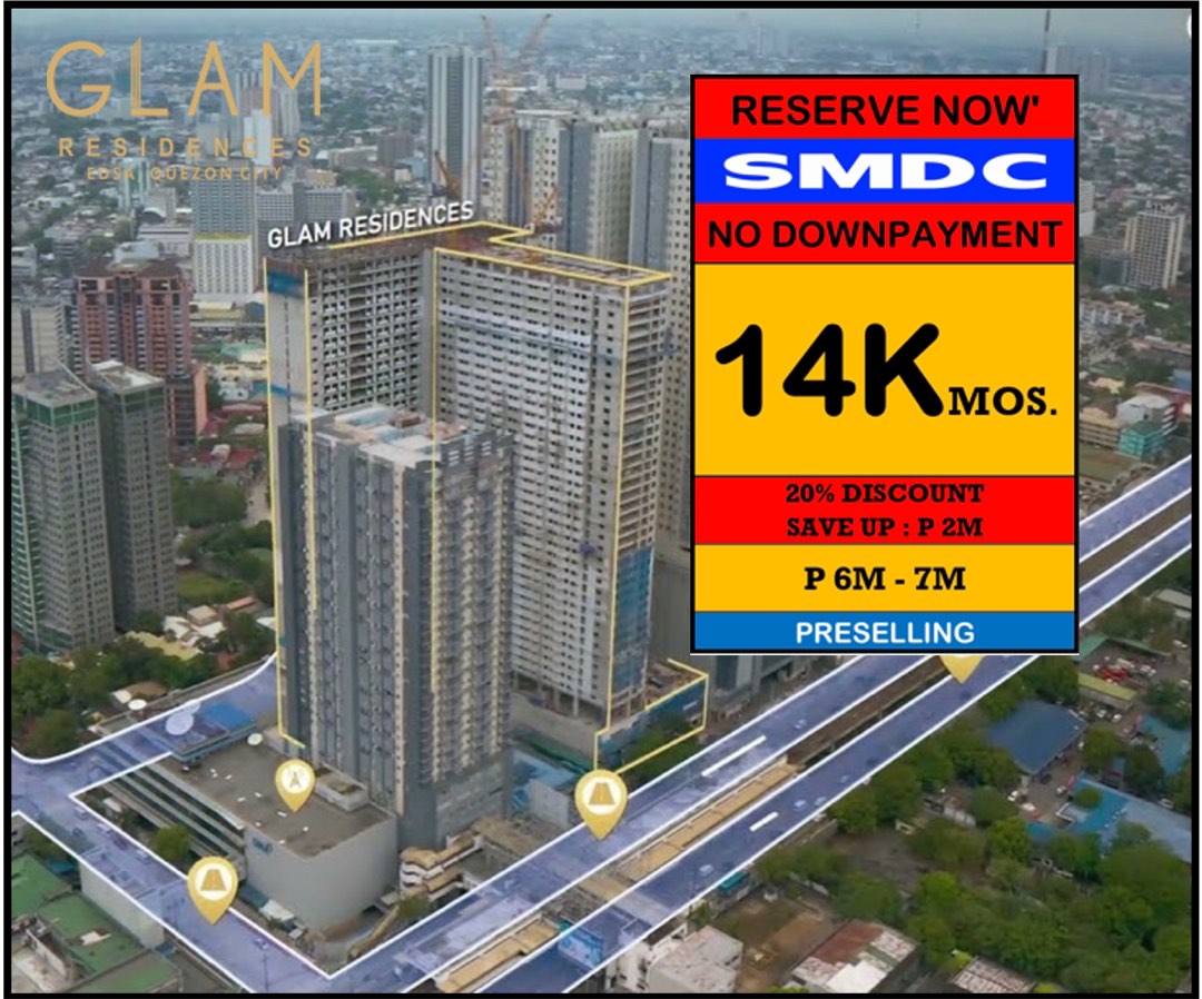 SMDC GLAM RESIDENCES Condo for sale in Quezon City, Edsa GMA sta. Near ...