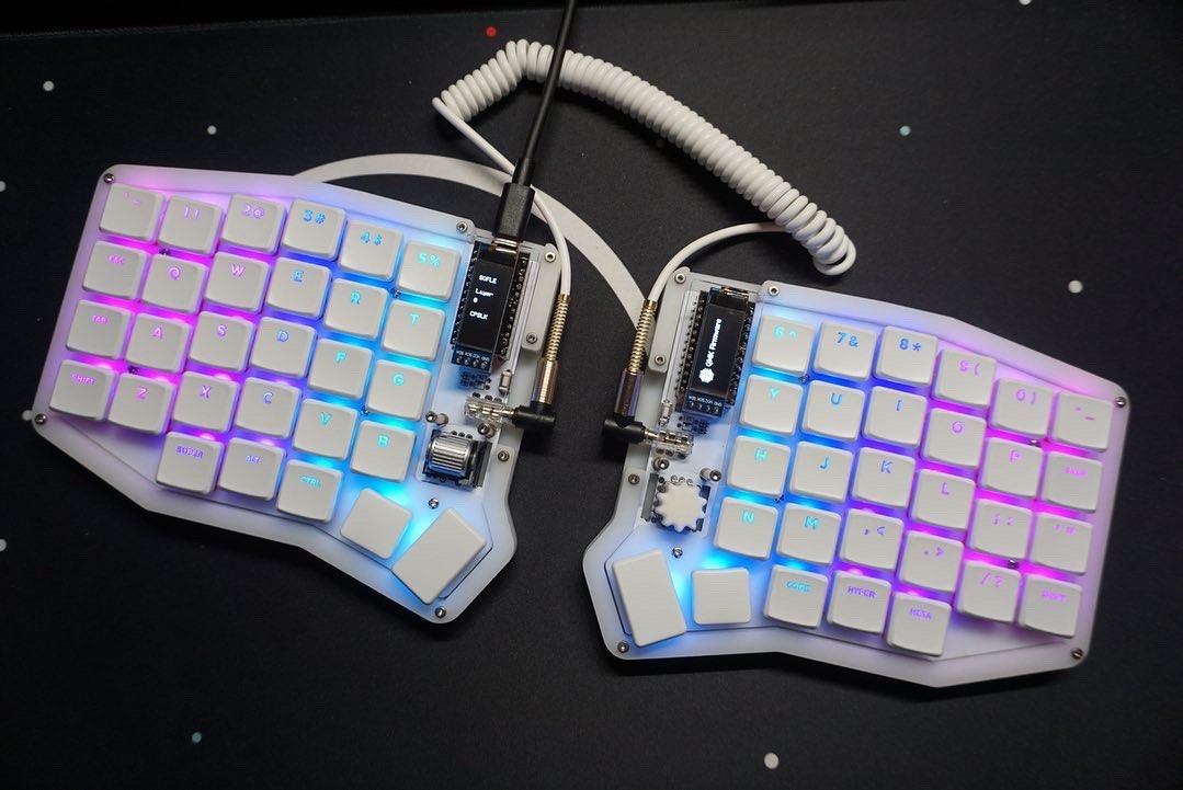 Sofle low profile choc split keyboard via vial rgb per key ergonomic ...