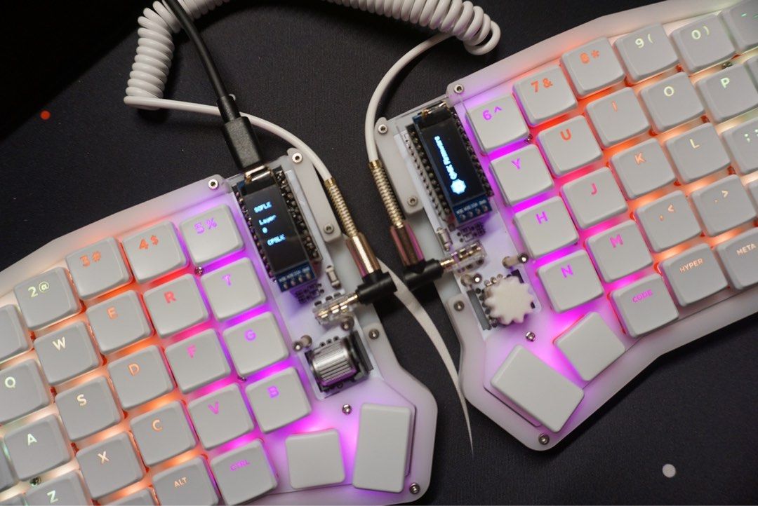 Sofle low profile choc split keyboard via vial rgb per key ergonomic ...