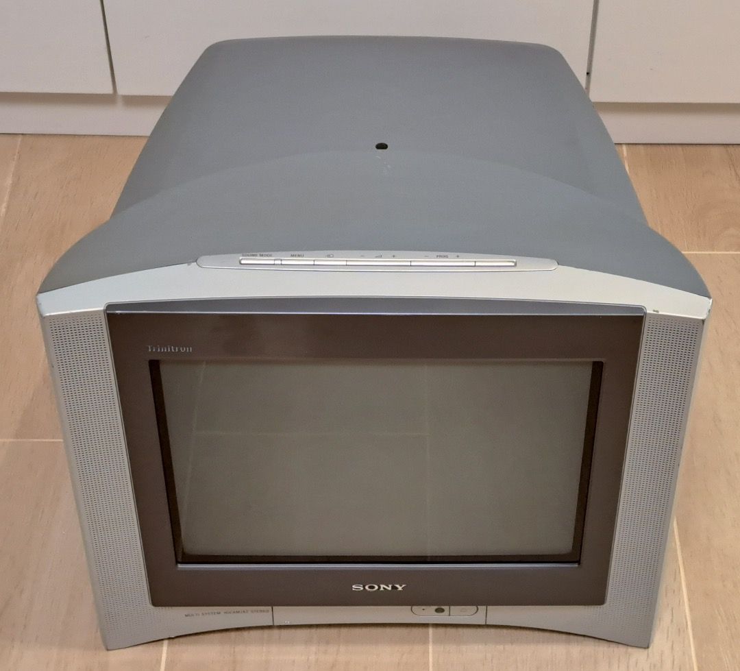 Sony 14 inch CRT Trinitron TV 索尼 14寸 CRT spotless 貴麗單鎗電視 膽管電視 大牛龜古董電視 ...