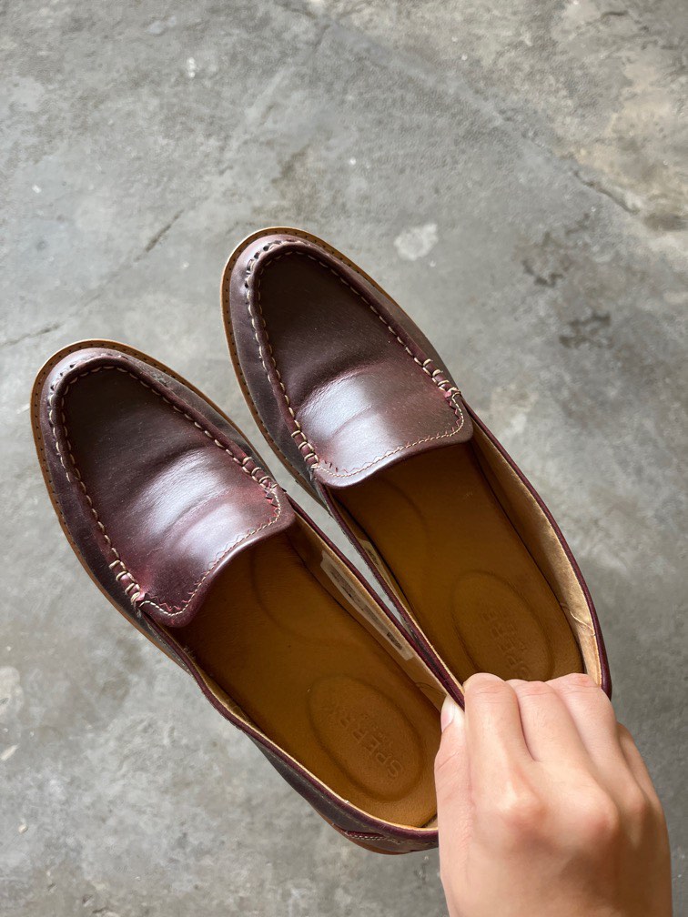 Sperry Burgundy Red Loafers, Women's Fashion, Footwear, Loafers on ...
