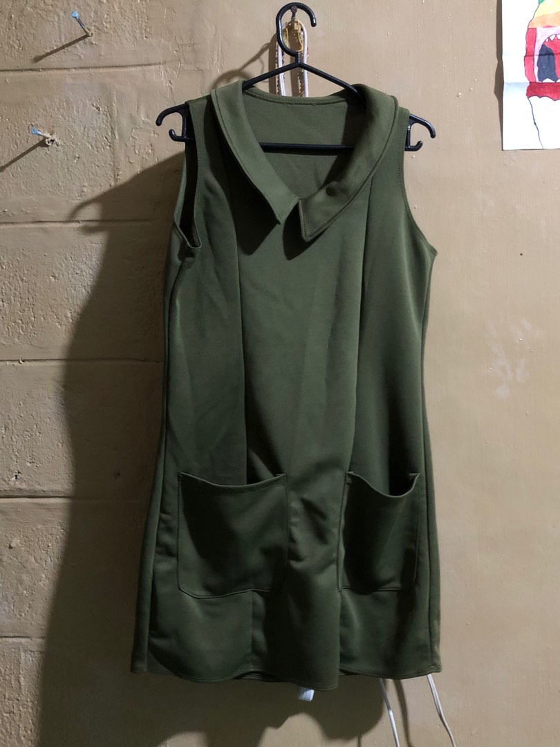 Swamp Green Dress, Women's Fashion, Dresses & Sets, Dresses on Carousell