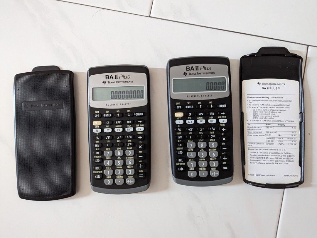 Texas Instruments BA II PLUS Financial Calculator for CFA, Computers ...