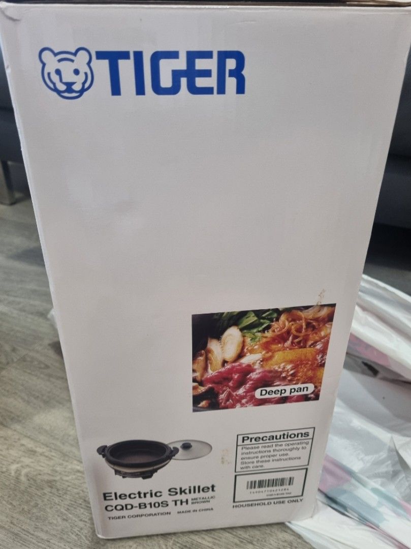 Tiger Electric Steamboat and Skillet CQD-B10S with free griddle plate, TV & Home Appliances ...