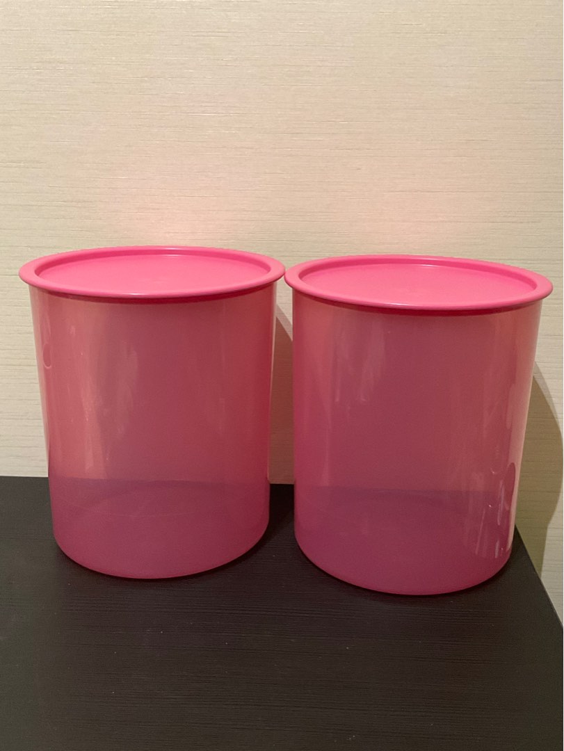 Tupperware Pink Canister, Furniture & Home Living, Kitchenware ...