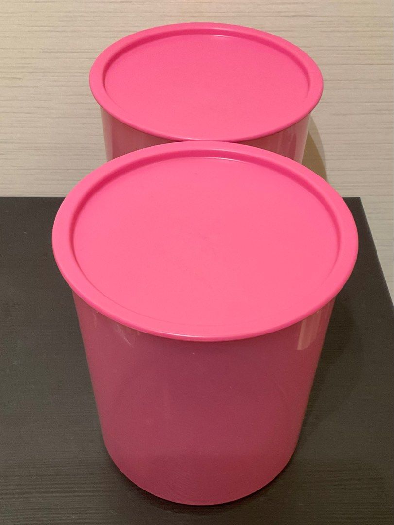 Tupperware Pink Canister, Furniture & Home Living, Kitchenware ...
