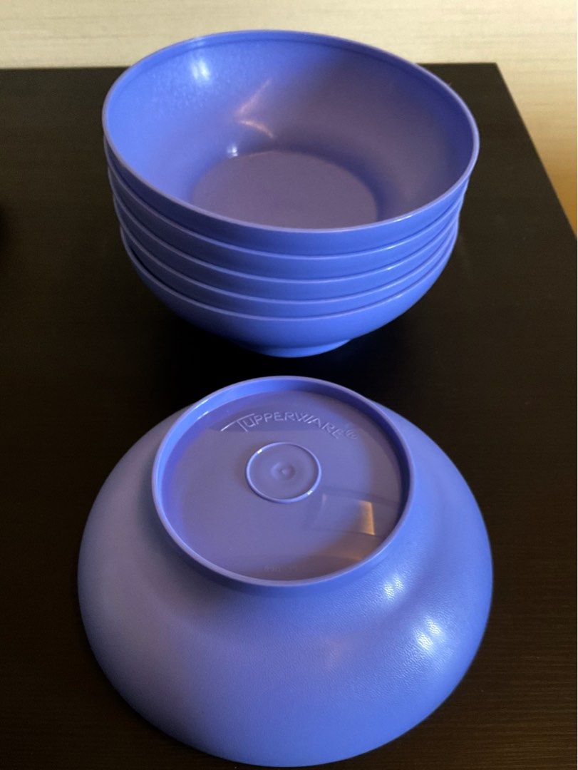 Tupperware Royal Blue Bowls, Furniture & Home Living, Kitchenware ...