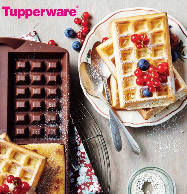 Tupperware Silicone Baking Waffle Form, Furniture & Home Living ...
