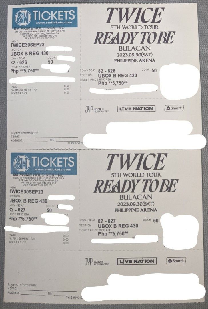 BELOW SRP TICKETS TWICE PH ARENA TICKETS (SEP 30 2023), Tickets ...