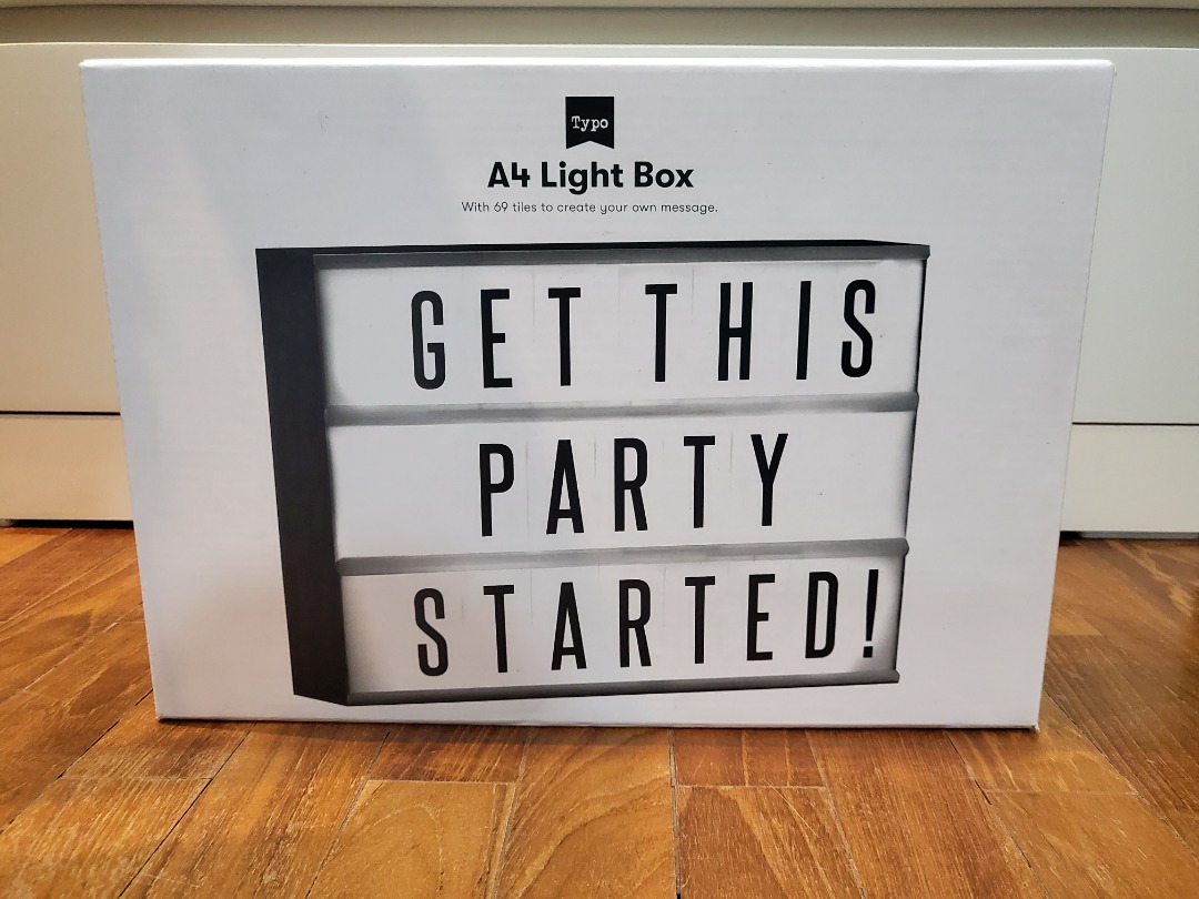 Typo A4 Light Box, Furniture & Home Living, Home Decor, Other Home ...