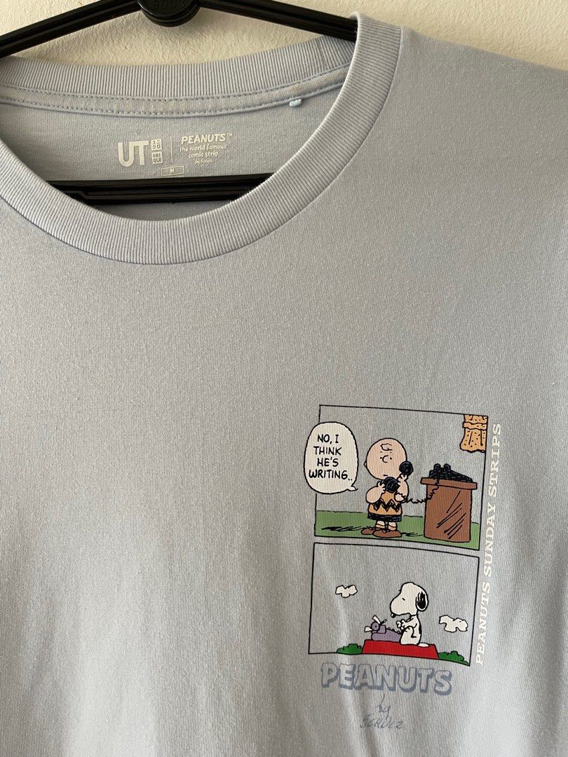 Uniqlo Snoopy Light Blue Tee, Men's Fashion, Tops & Sets, Tshirts ...