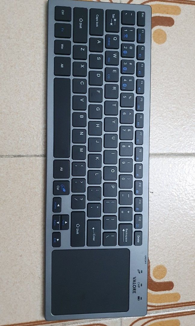 Valore Wireless Bluetooth Keyboard with Touchpad Trackpad for Laptop iPad MacBook, Computers ...