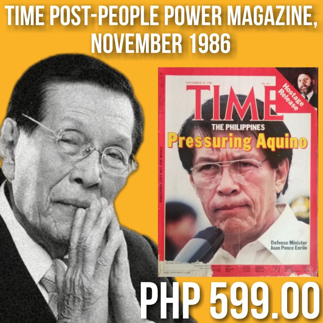 (VERY RARE) Time Post-People Power Magazine, November 1986 on Carousell