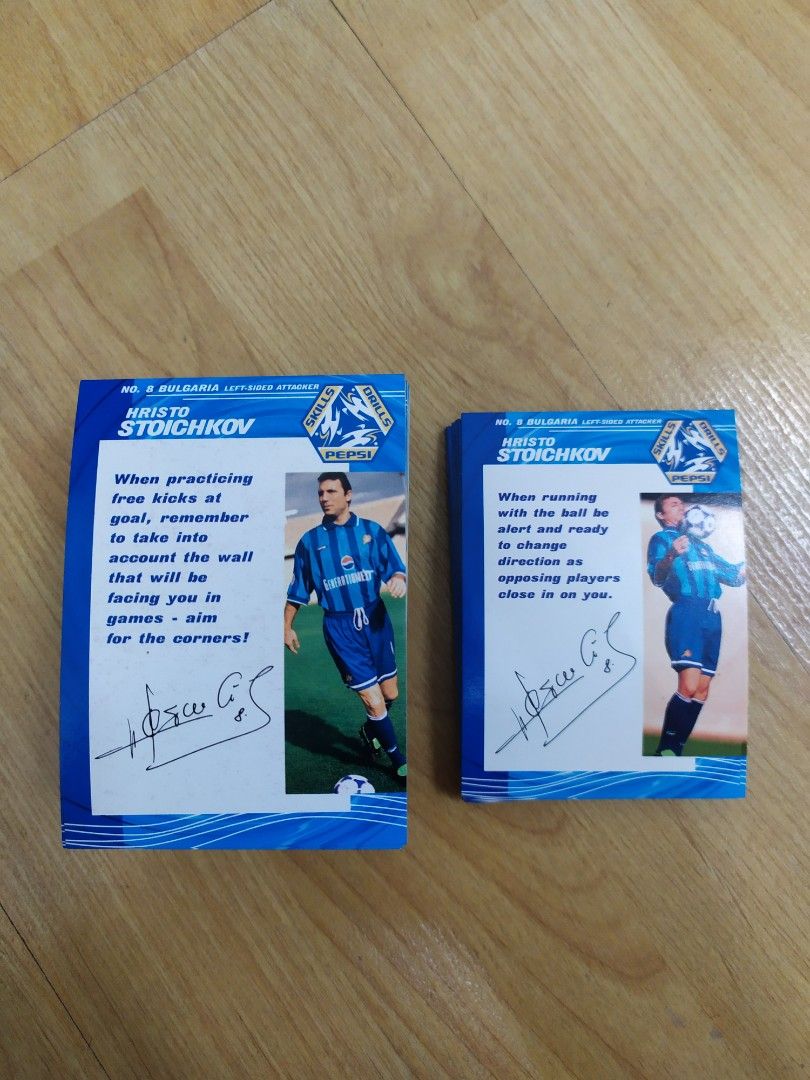 Vintage Pepsi Generation Next Football Hristo Stoichkov Card, Hobbies ...