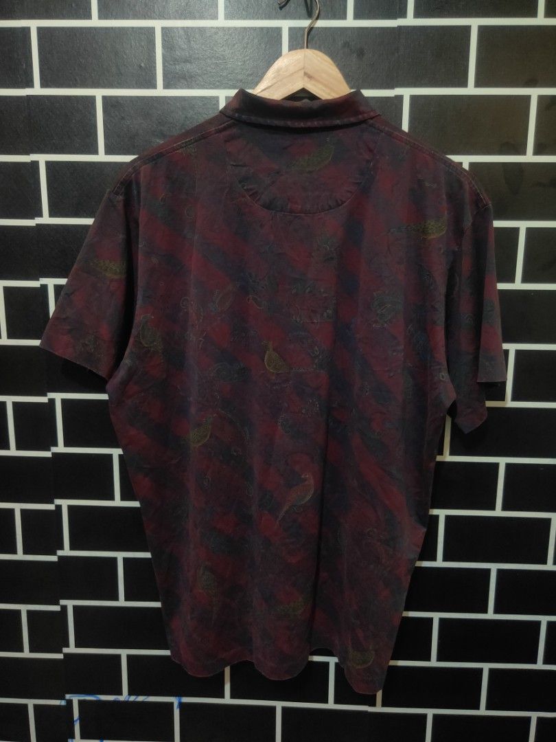 Vintage Polo Ralph Lauren Paisley Pheasant Bird Printed Polo Shirt, Men ...