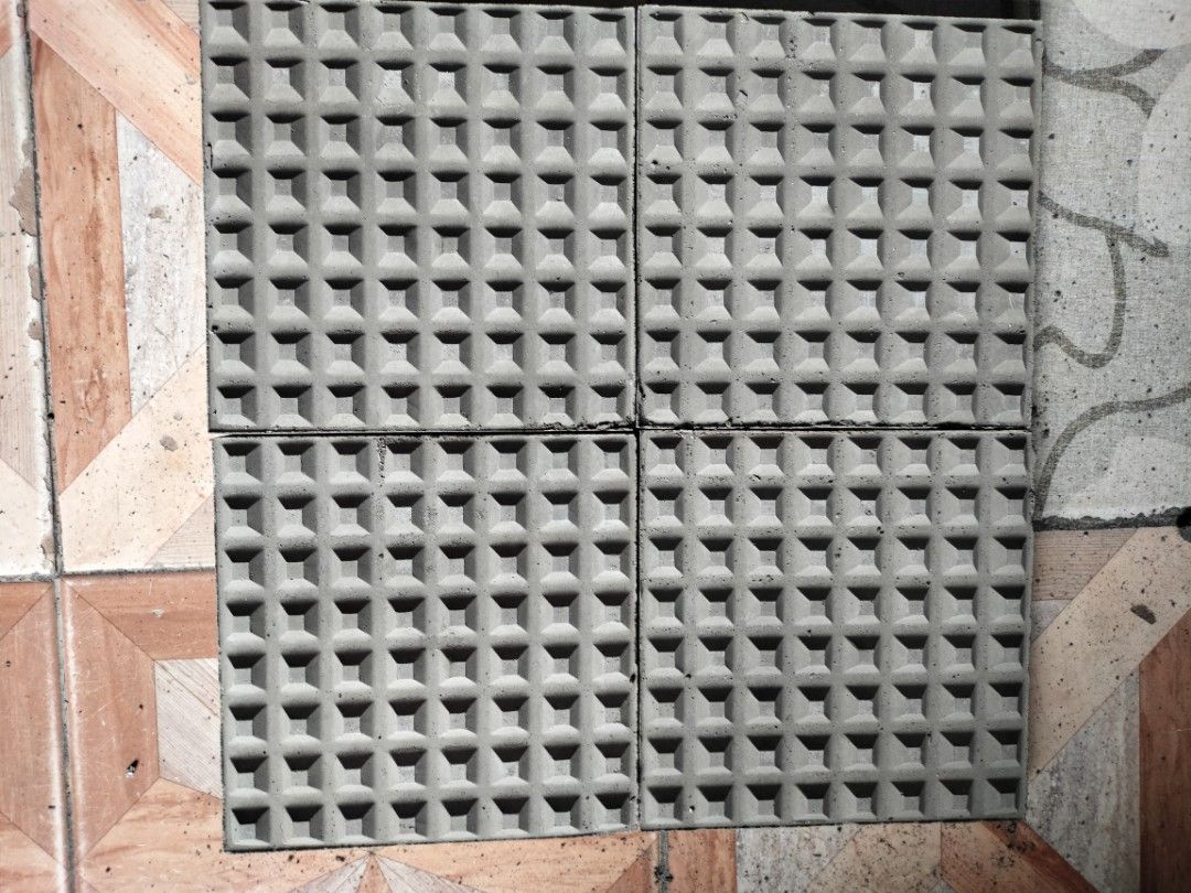 WAFFLE GRAY CONCRETE TILES, Commercial & Industrial, Construction ...