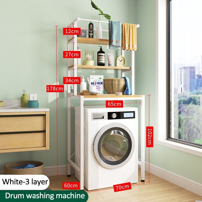 Washing Machine Rack Toilet Bathroom Shelves Storage Shelf Floor Type ...