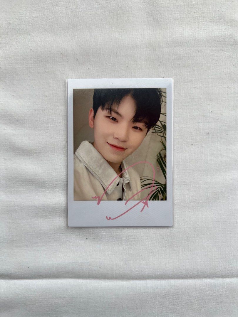 WOOZI Seventeen Selca Polaroid Signature Autograph Japan Fanmeeting ...