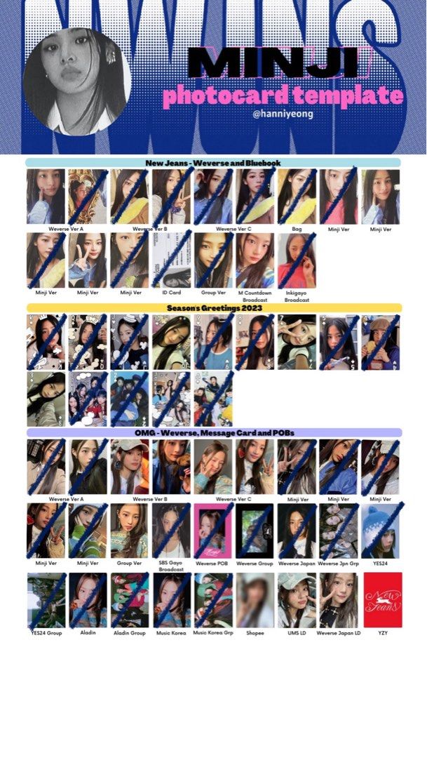 [WTS/WTT] newjeans pc photocard clearance pcs haerin minji hanni bucket hat danielle hyein ...