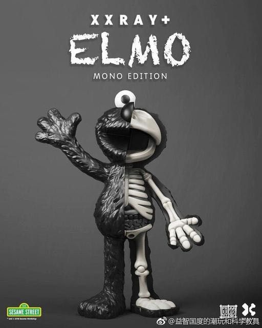 XXRAY PLUS Sesame Street Elmo Mono Black & White Black Friday Edition ...